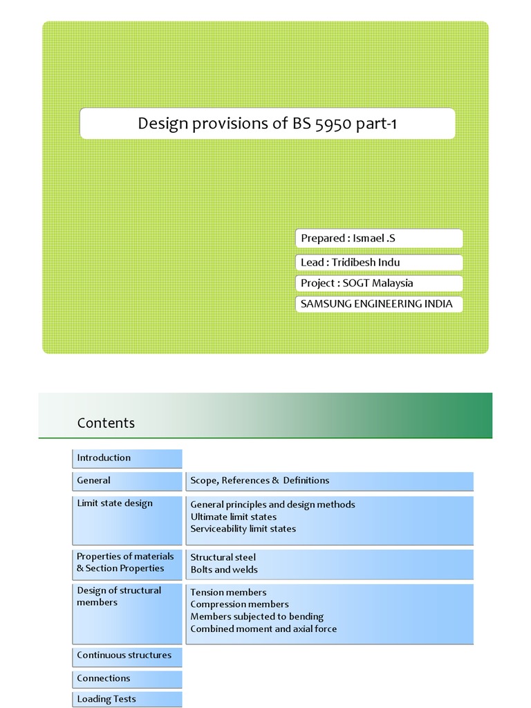 BS 5950-1 Structural Design Guide | PDF | Buckling | Structural Load