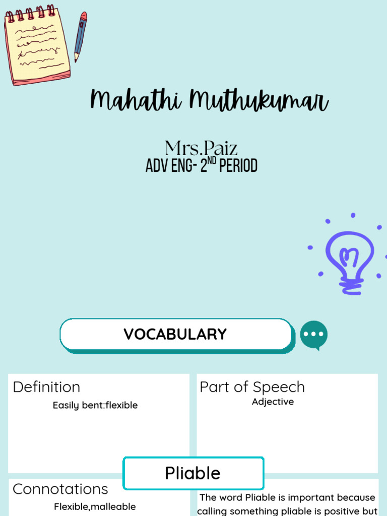 Vocabulary Insights: Pliable, Duplicity, Insidious, Nostalgia | PDF ...