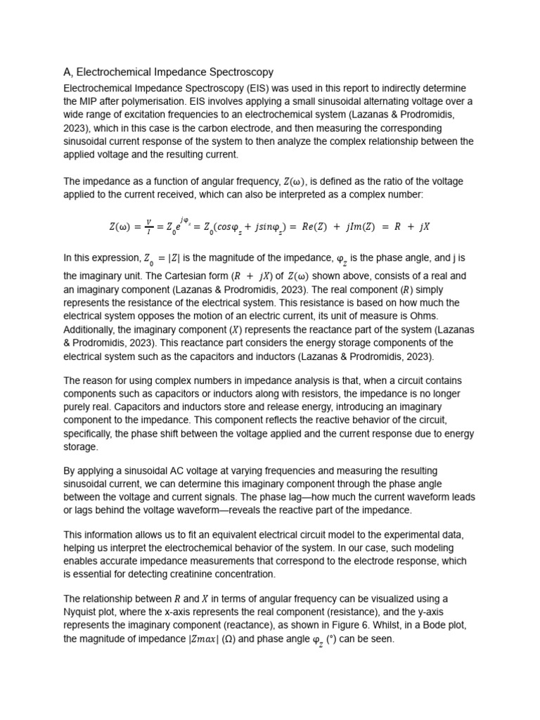 Electrochemical Impedance Spectroscopy Analysis | PDF | Electrical ...