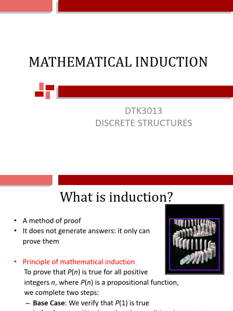 DTK3013-Chapter4 Mathematical Induction v3 | PDF | Mathematical Proof ...