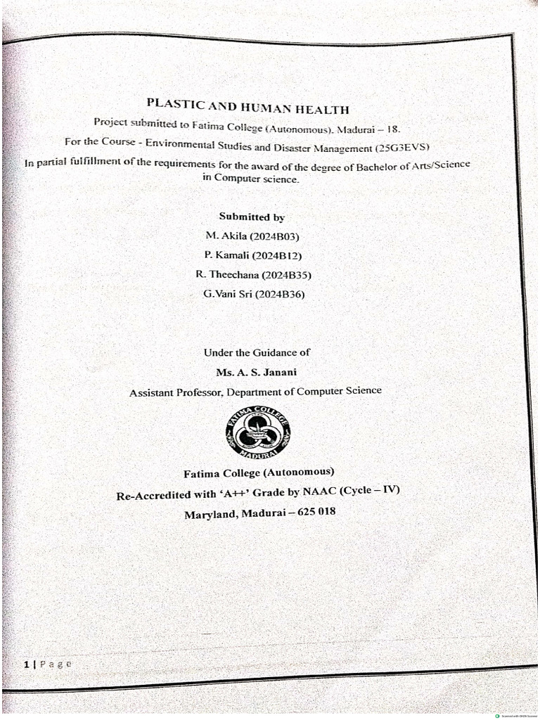 Evs Project 2025 | PDF