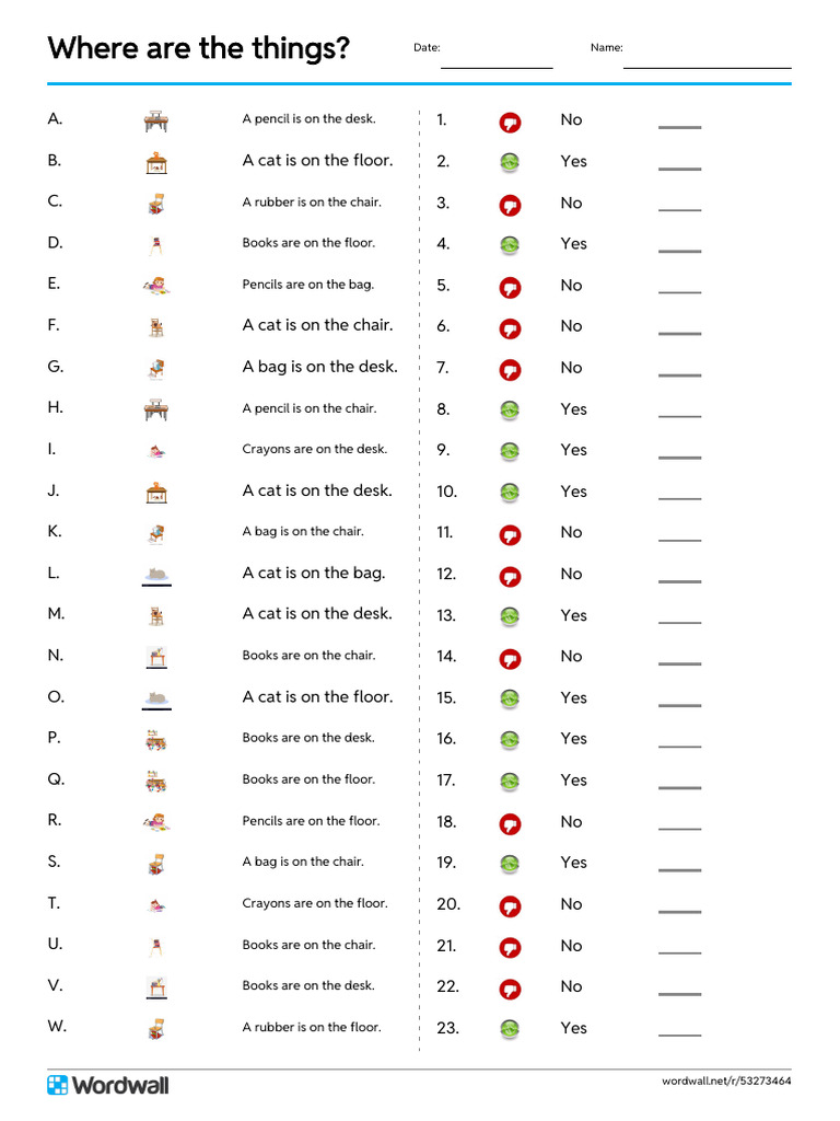 Where Are The Things Match Up Write The Answer | PDF