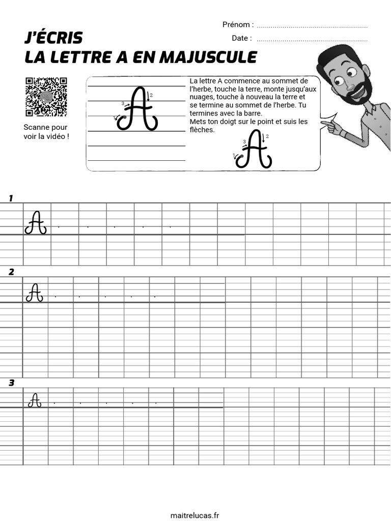 Fiches Decriture Majuscules Allegees | PDF