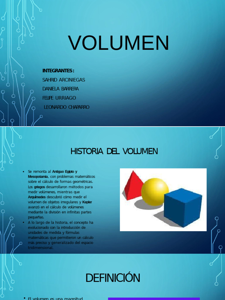 Historia y Cálculo del Volumen | PDF | Volumen | Geometría