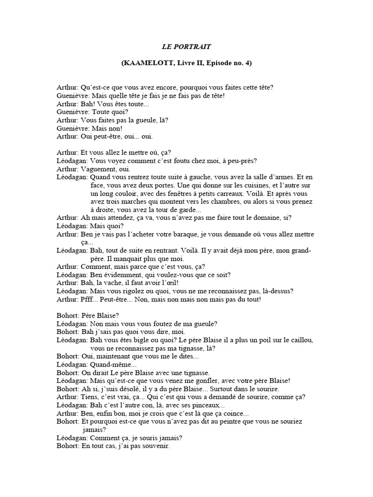 Portrait de Léodagan dans Kaamelott | PDF