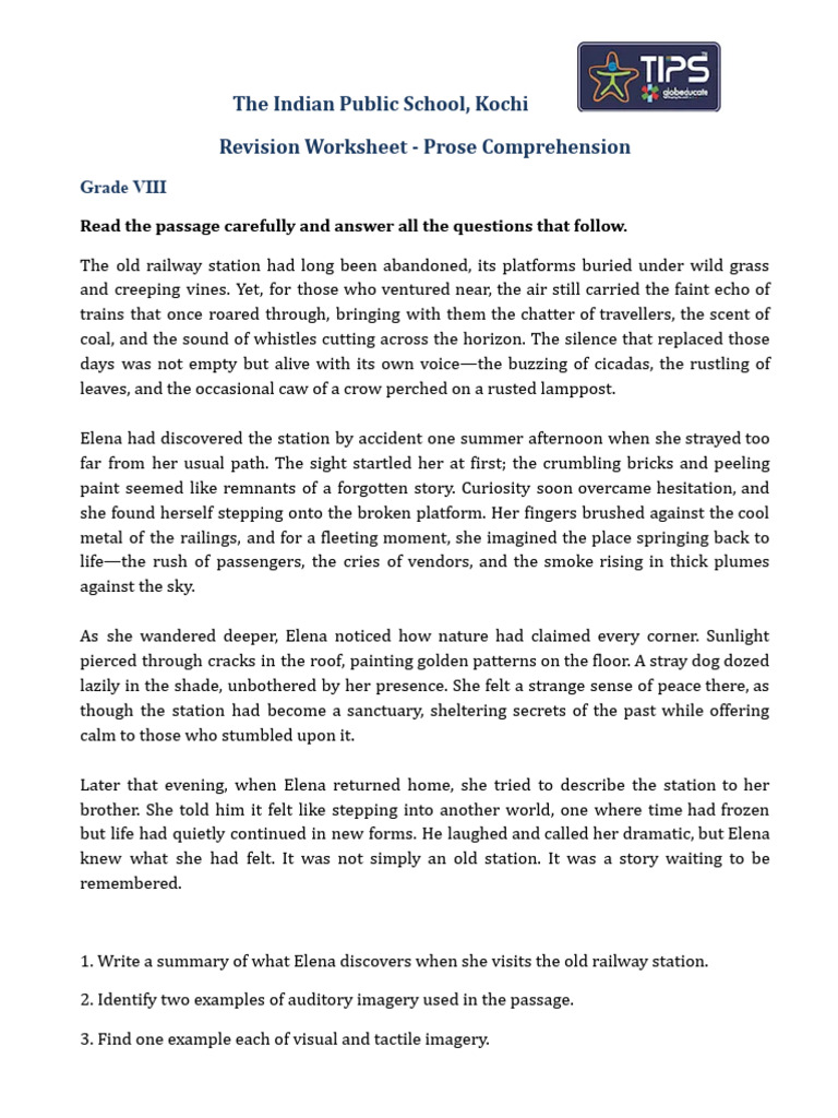 G8 English RW1 | PDF
