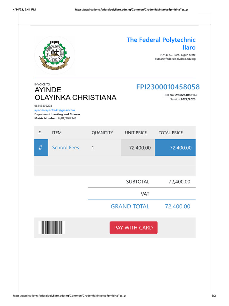 AYINDE Invoice | PDF