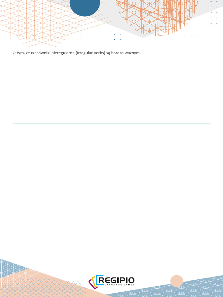 Irregular Verbs in Colours | PDF