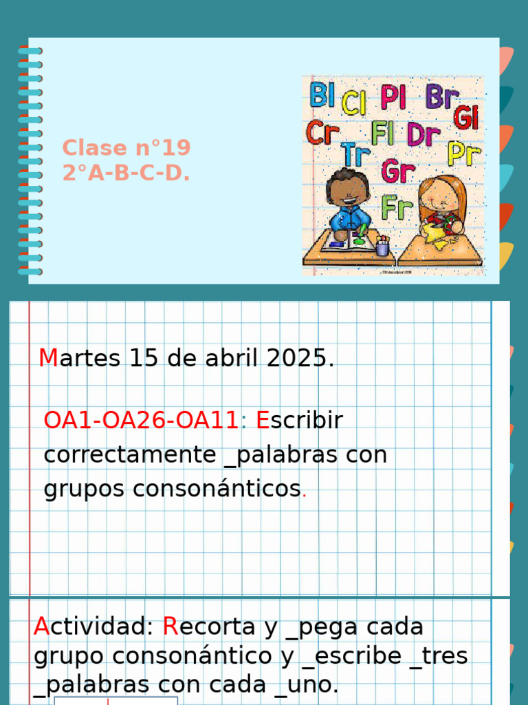 19 Refuerzo Grupos Consonanticos | PDF