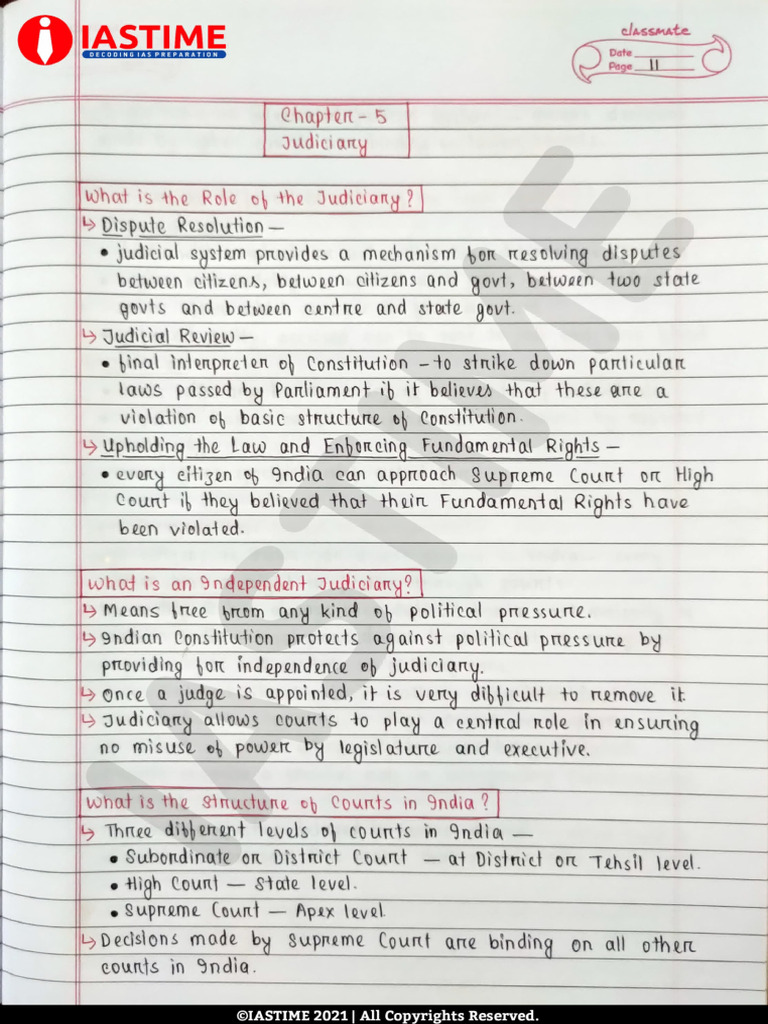 NCERT Political Science Class 8 (Chapter-5) by ©IASTIME | PDF ...