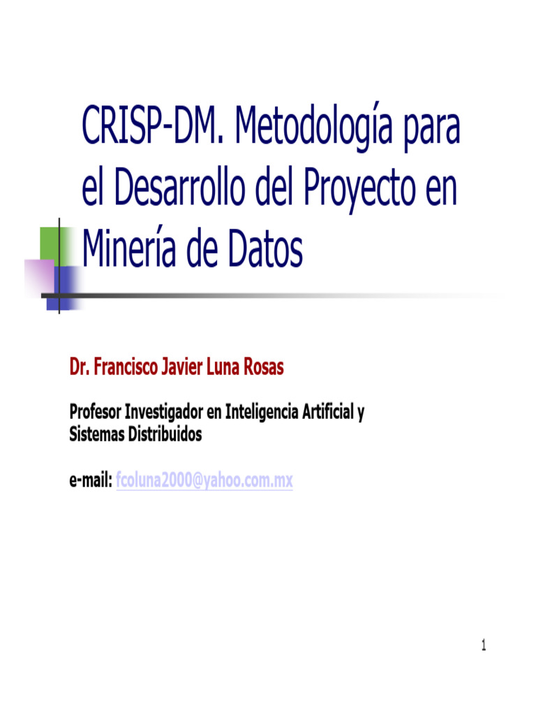 Metodología CRISP-DM en Minería de Datos | PDF