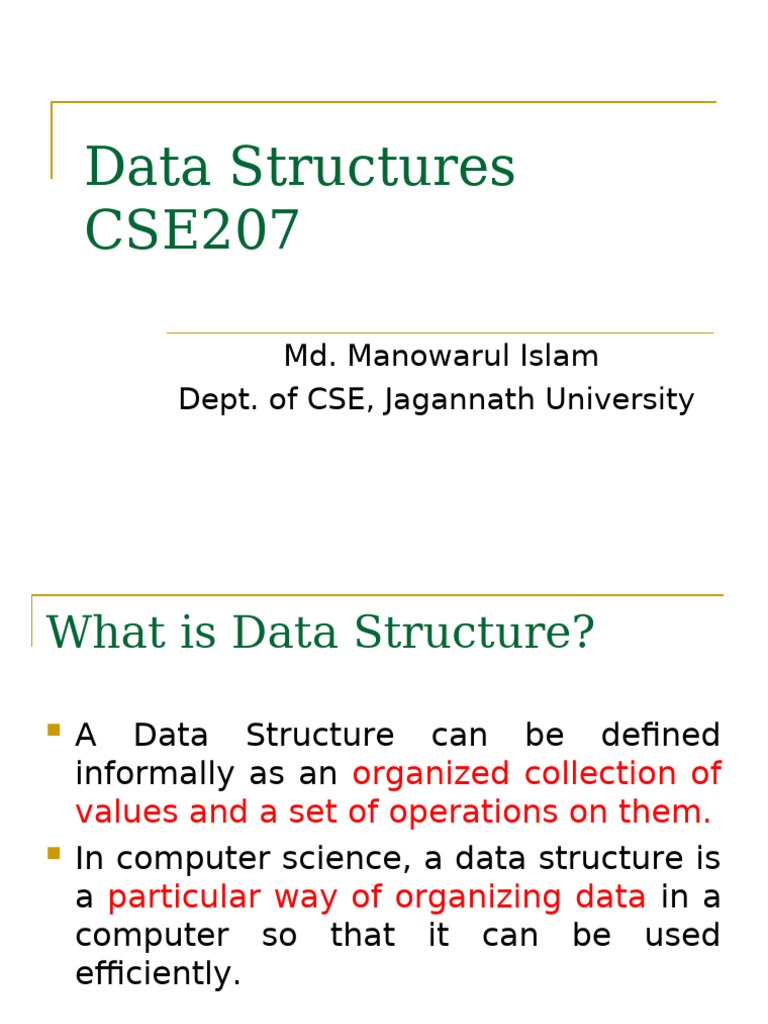 Lec 2 Data-Structure | PDF | Data Structure | Software Engineering