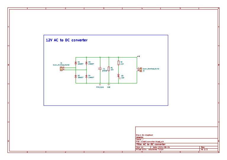 Schematic - Ac To DC Convater | PDF | Electronic Design Automation