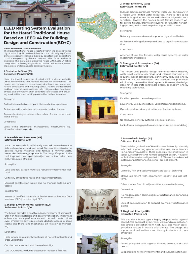 LEED Evaluation of Harari Traditional House | PDF | Green Building ...