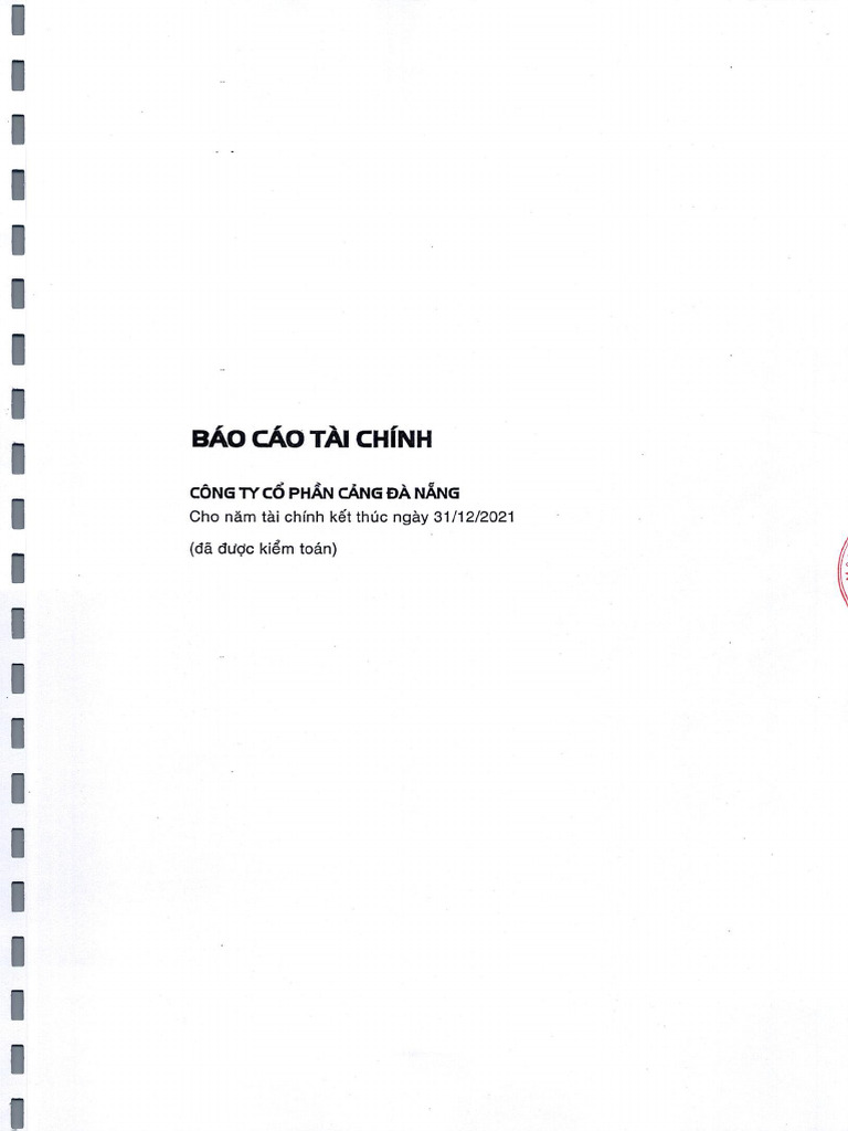 BCTC Công Ty Cổ Phần Cảng Đà Nẵng-2021-Audited | PDF