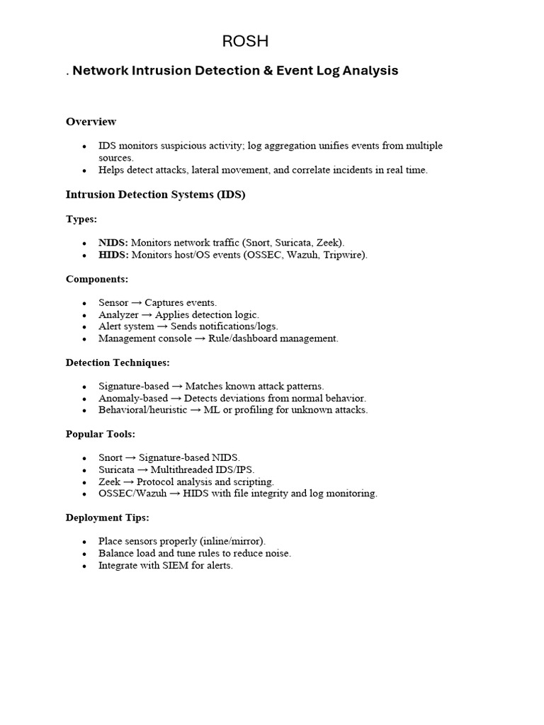 Network Intrusion Detection | PDF | Computing | Security