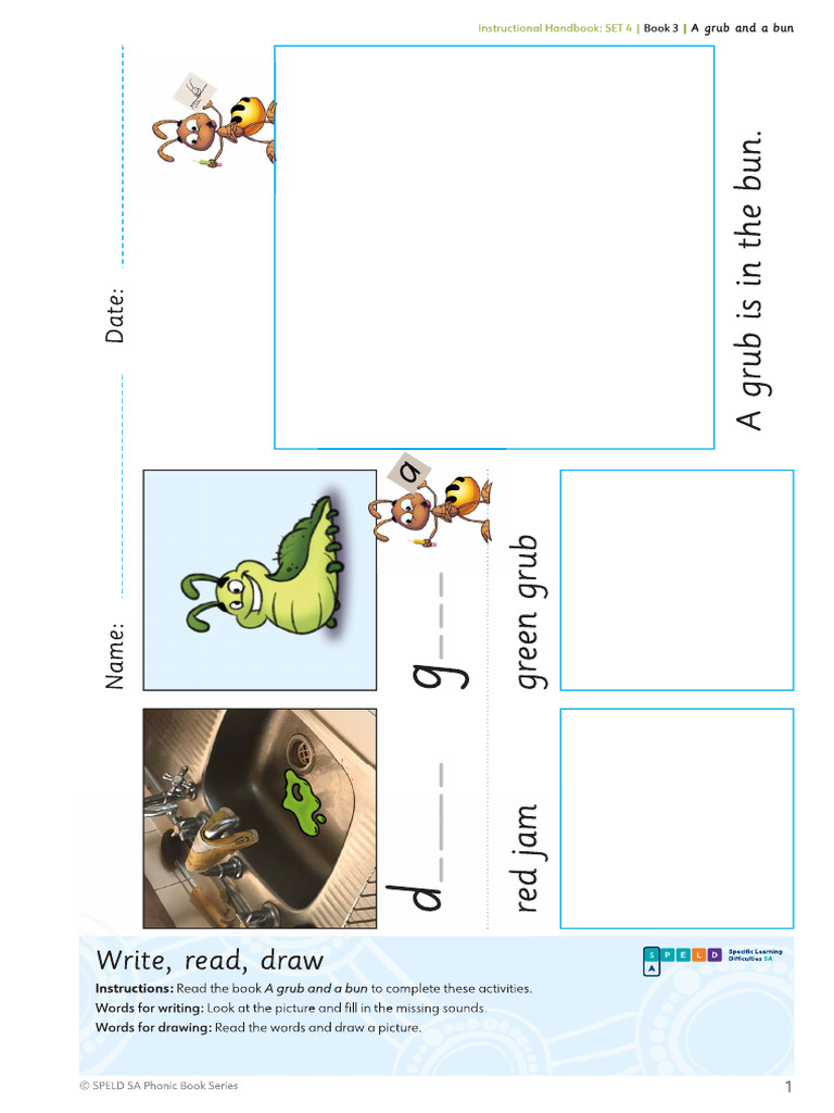 A Grub and A Bun Worksheets 1 | PDF