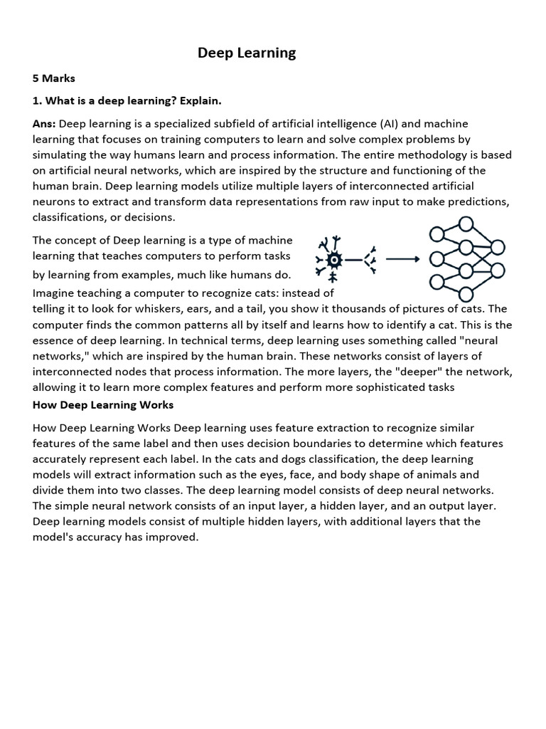 Understanding Deep Learning Concepts | PDF | Deep Learning | Image ...
