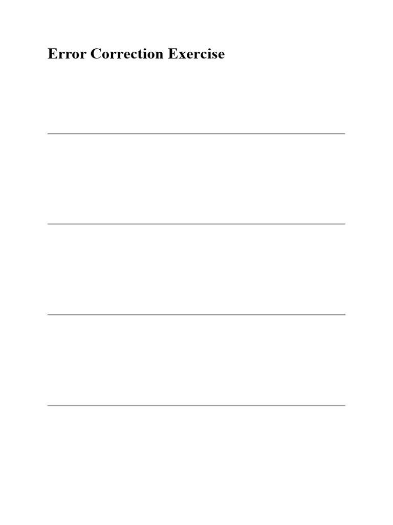 Error Correction Exercise: 15 Paragraphs | PDF | Teachers