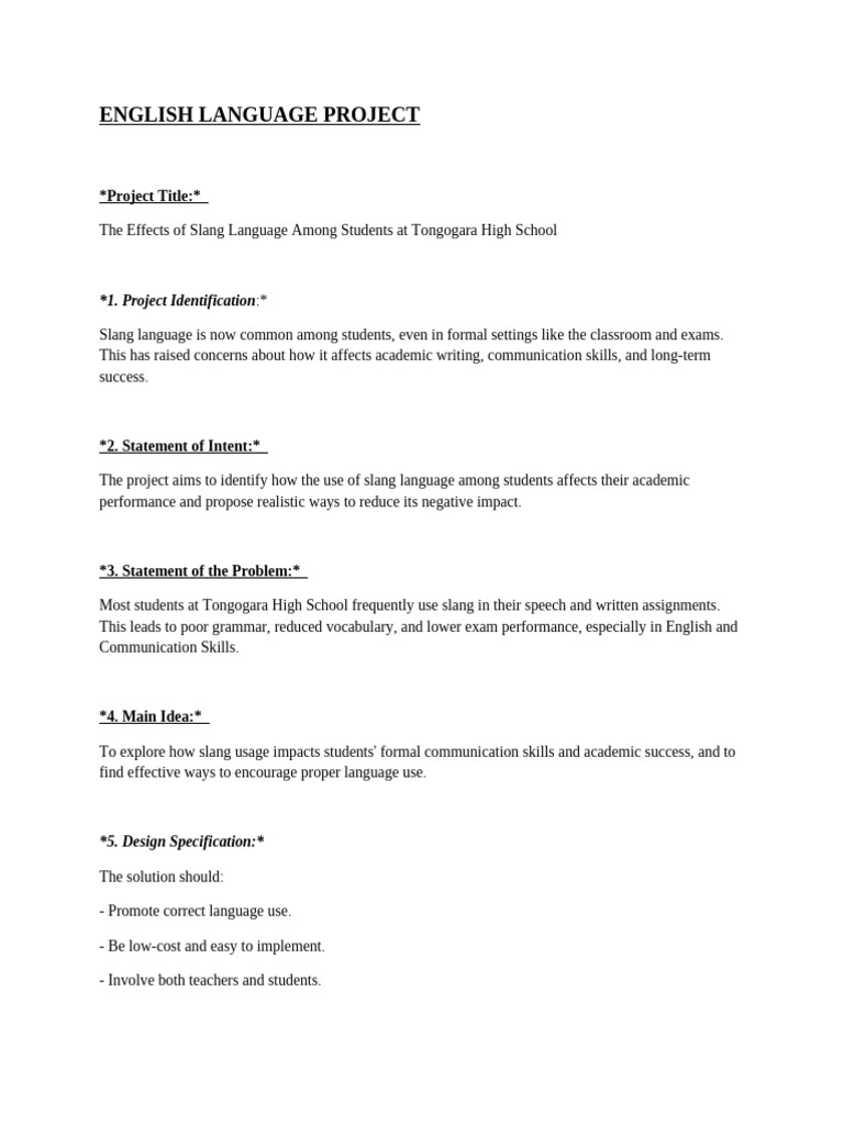 Impact of Slang on Student Performance | PDF | Slang | Communication
