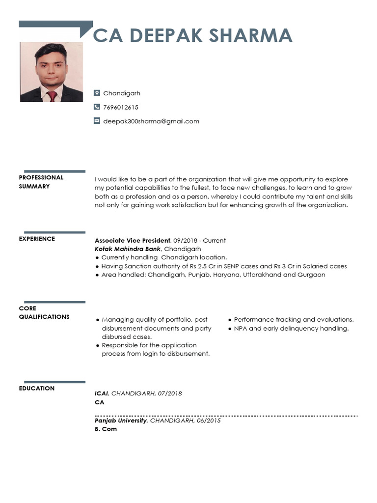Deepak Sharma CV | PDF