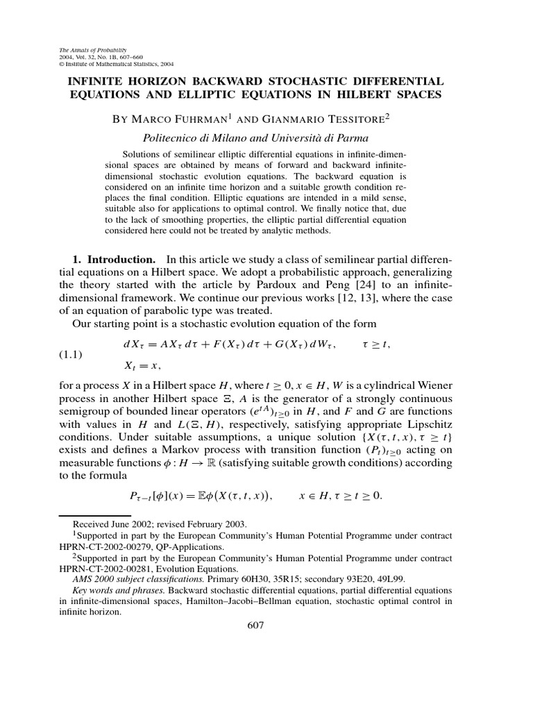 Annals - Equations and Elliptic Equations in Hilbert Spaces - 2004 ...