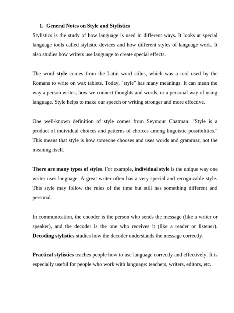 Understanding Stylistics and Language Use | PDF | Adjective | English ...