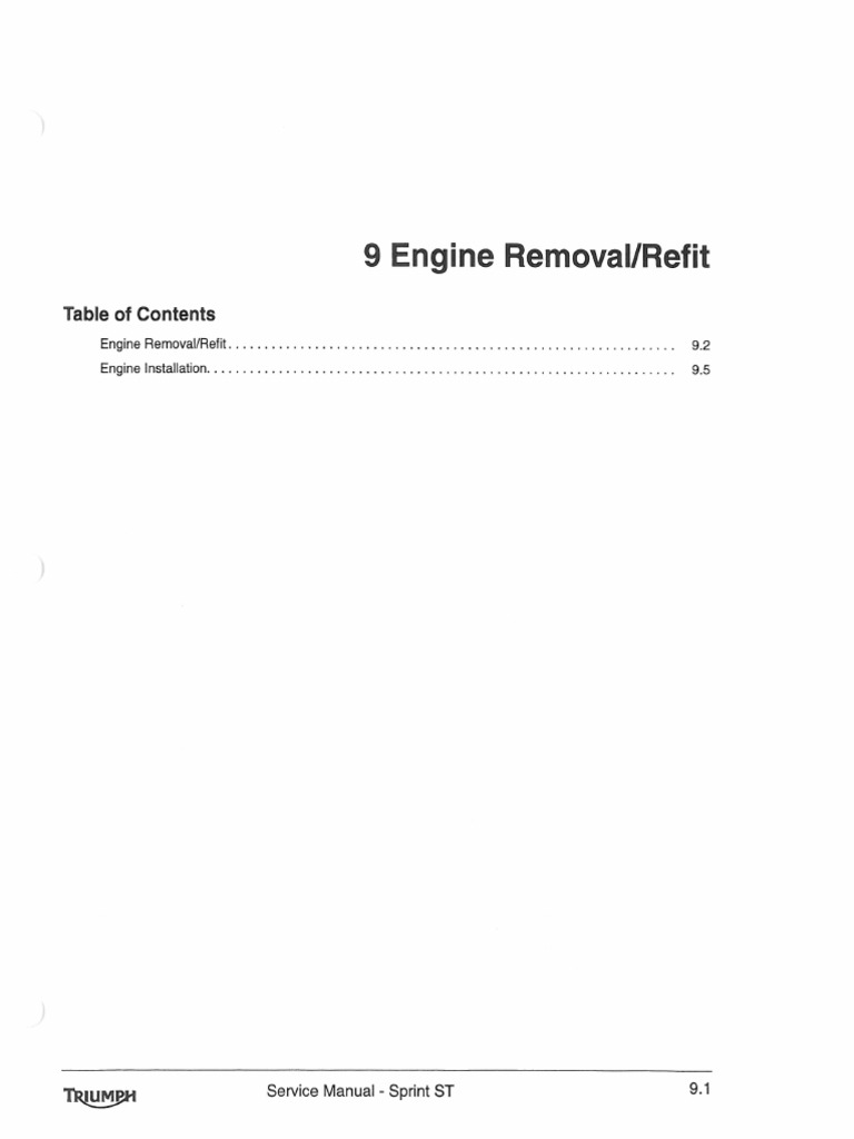 09 Engine Removal | PDF
