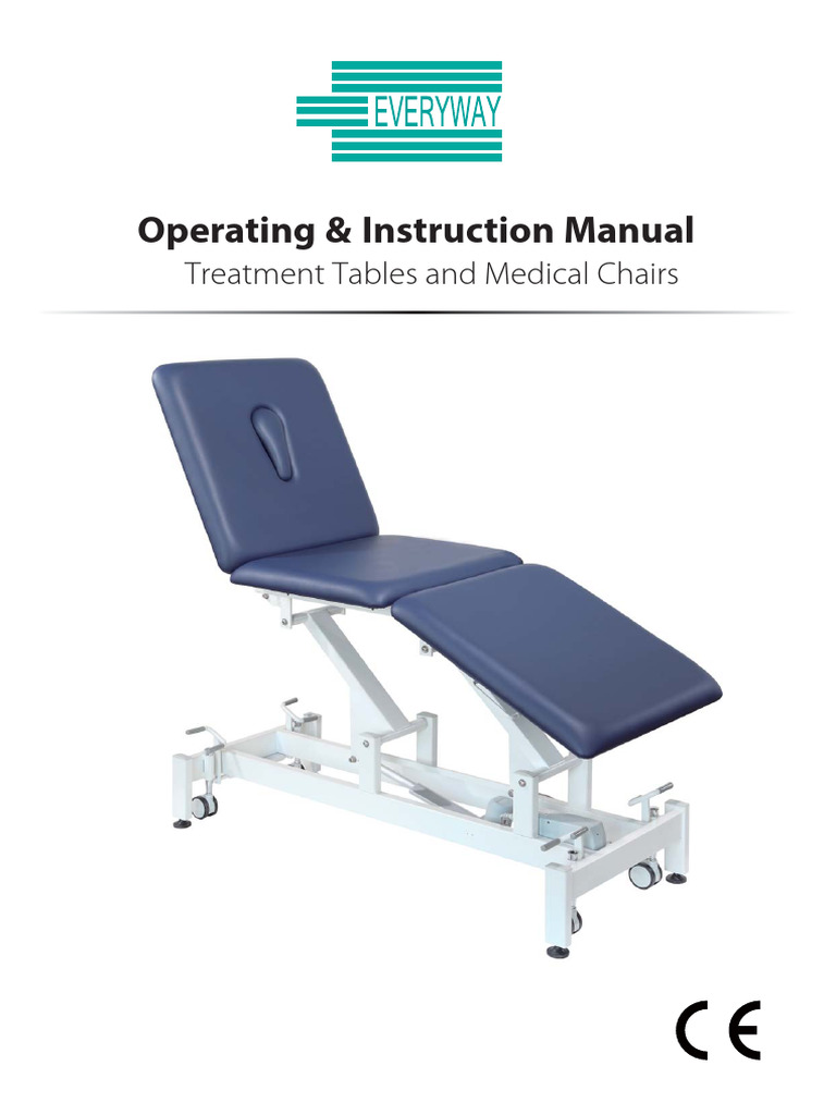 Treatment Tables & Chairs Manual | PDF | Screw | Switch