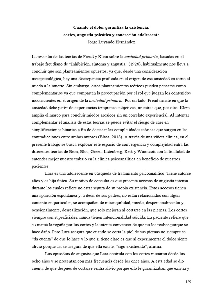 Luyando - J 2025d - Cuando El Dolor Garantiza La Existencia - Cortes J ...