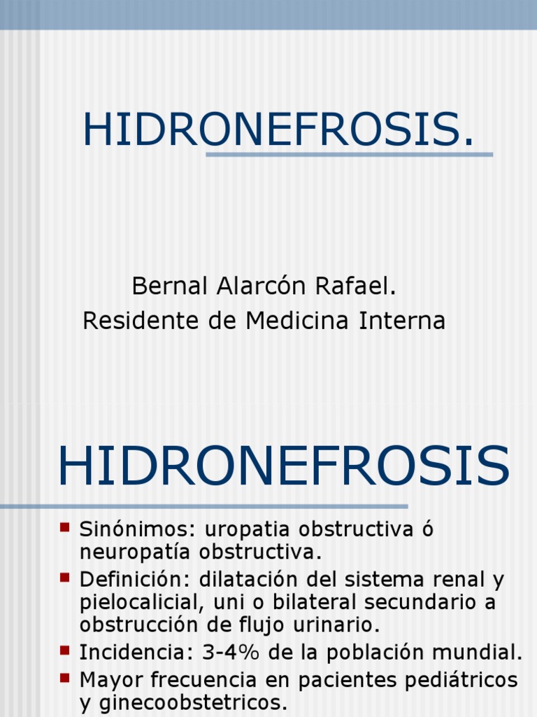 HIDRONEFROSIS | PDF | Sistema urinario | Riñón