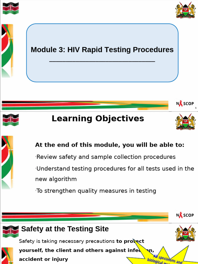 Module 3 HIV Rapid Testing Procedures | PDF | Blood Plasma | Clinical ...
