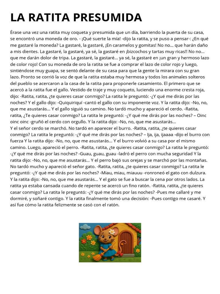 La Ratita Presumida | PDF