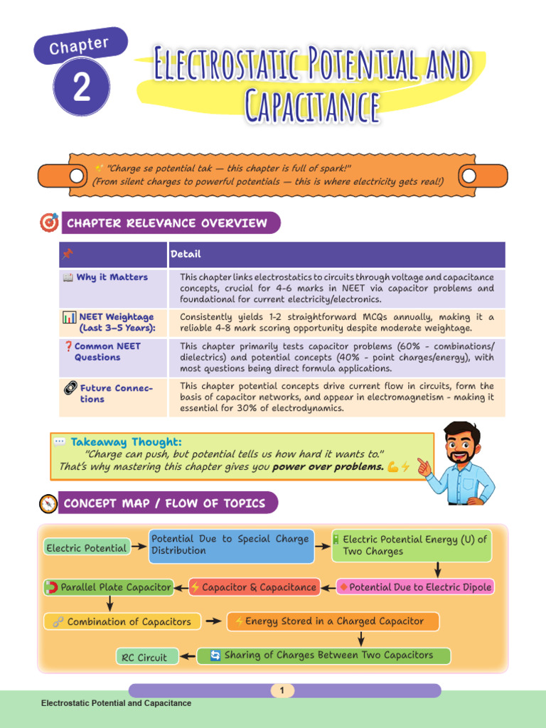 02 - Electrostatic Potential and Capacitance | PDF | Capacitor | Capacitance