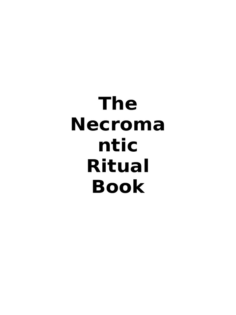 The Necromantic Ritual Book | PDF