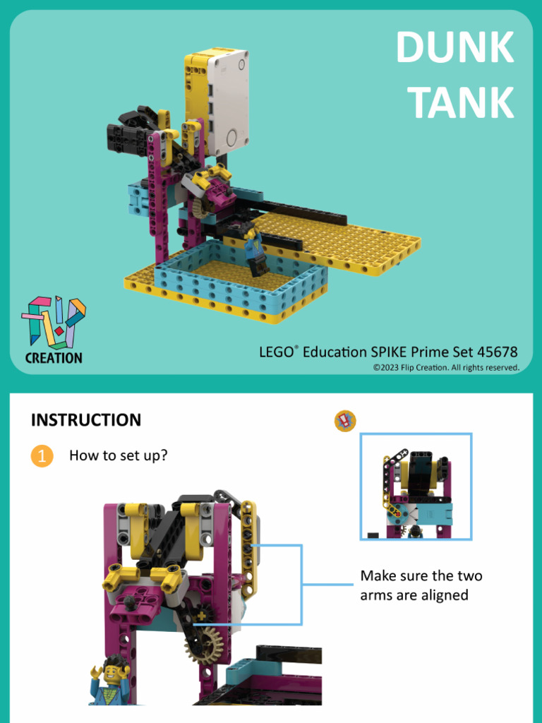 SPIKE Prime Dunk Tank Game Building Instruction | PDF
