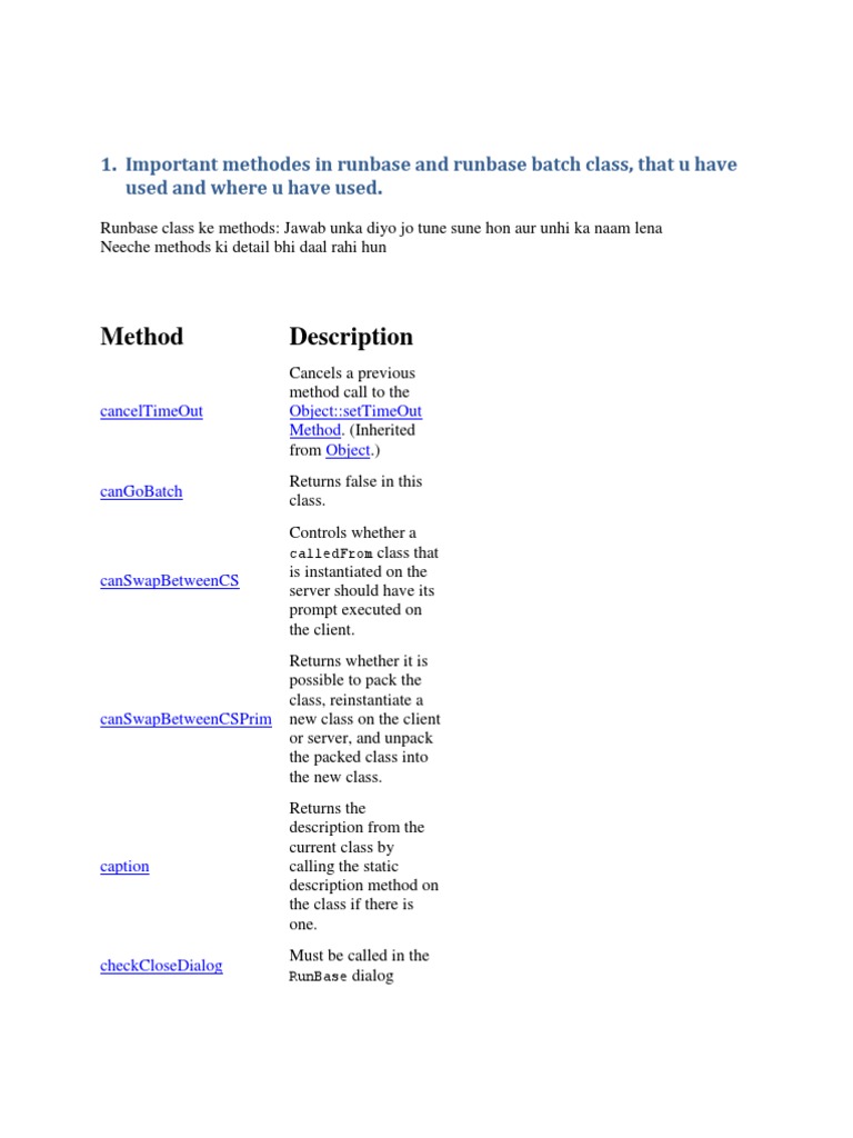 Runbase Class Ke Methods | PDF | Method (Computer Programming) | Object ...