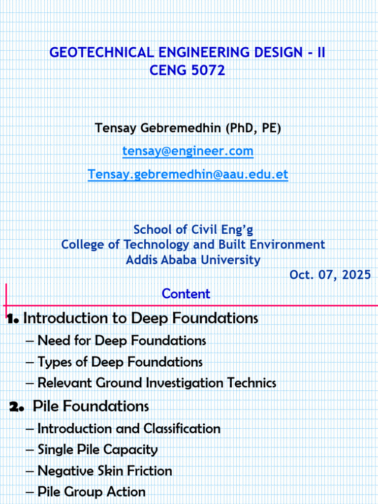Geotechnical Engineering Design II 2025 | PDF | Stress (Mechanics ...