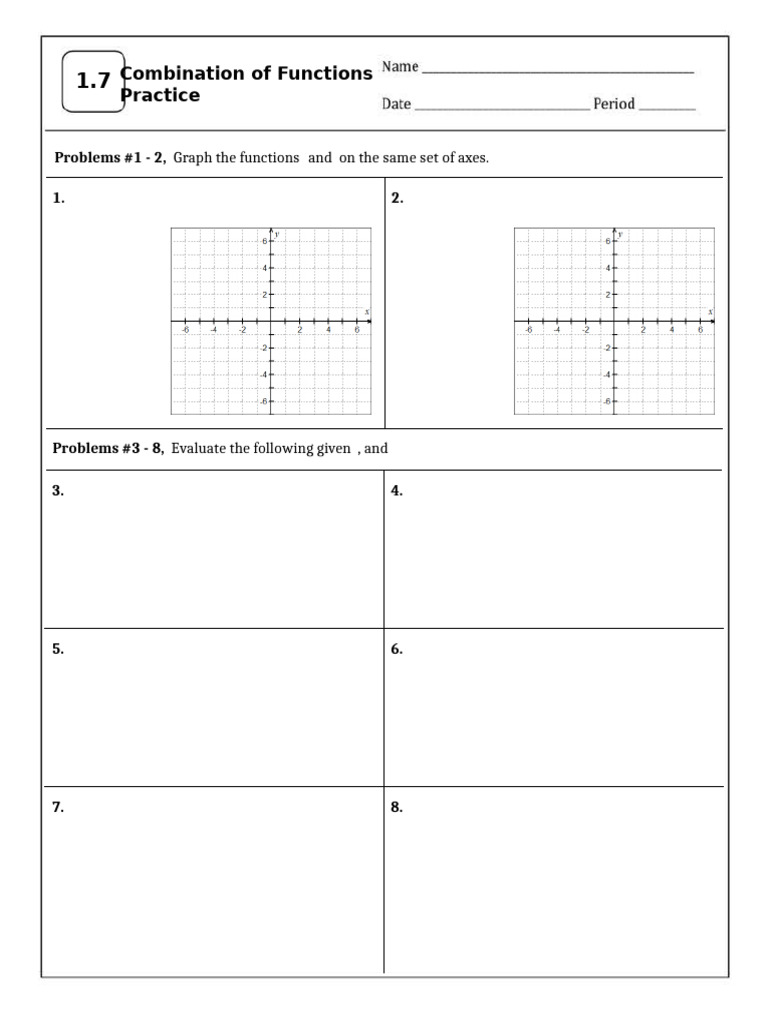 Functions and Graphing Practice Problems | PDF | Area | Balloon