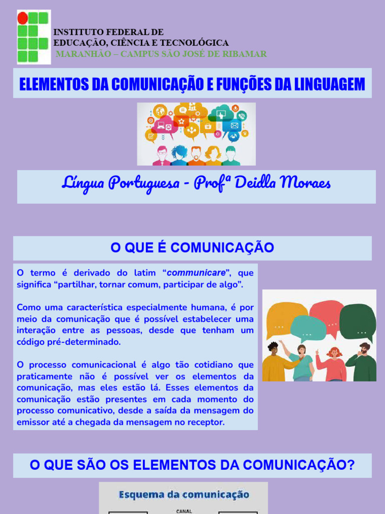 Elementos e Funções da Comunicação | PDF | Comunicação | Comunicação humana