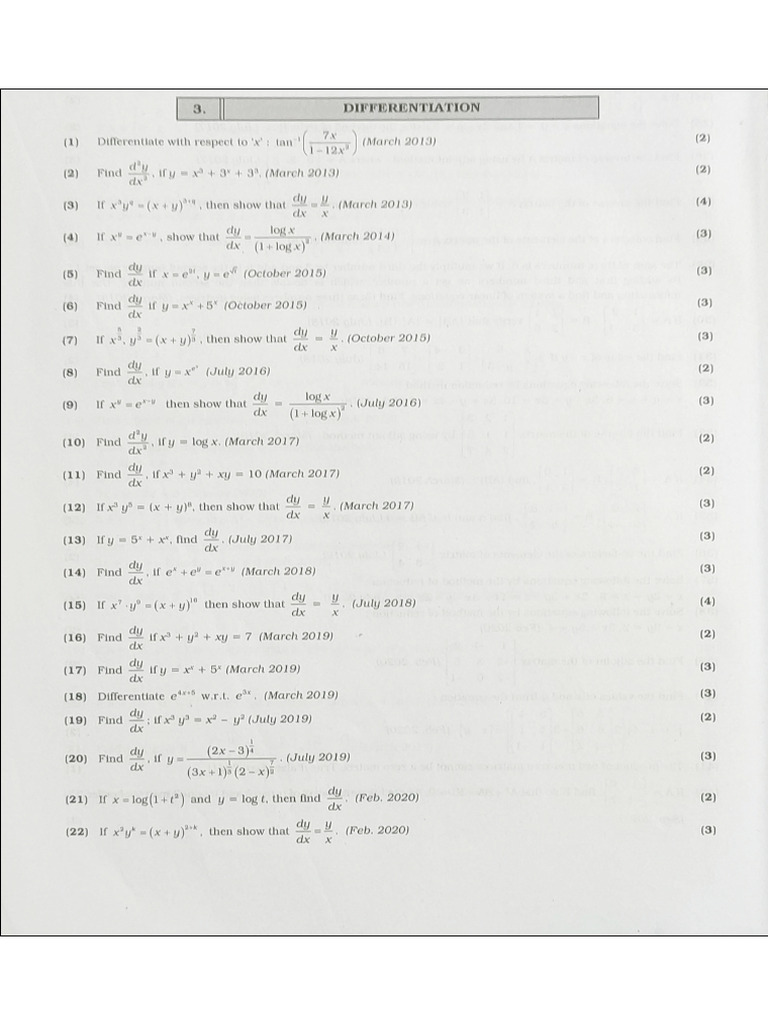 Differentiation | PDF