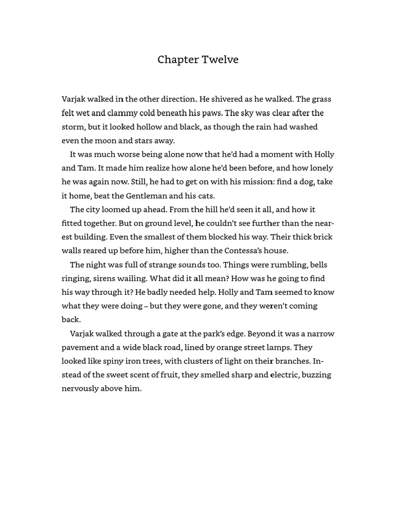 Varjak Paw Chapter 12 and 13 | PDF