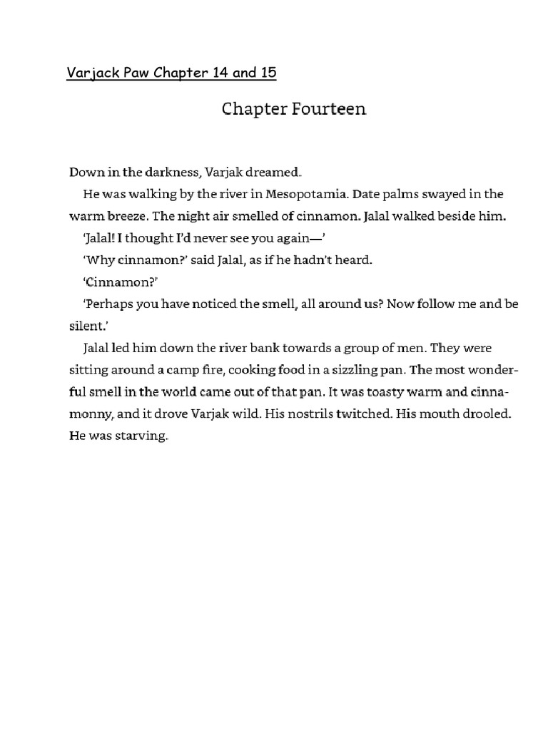Varjak Paw Chapter 14 and 15 | PDF