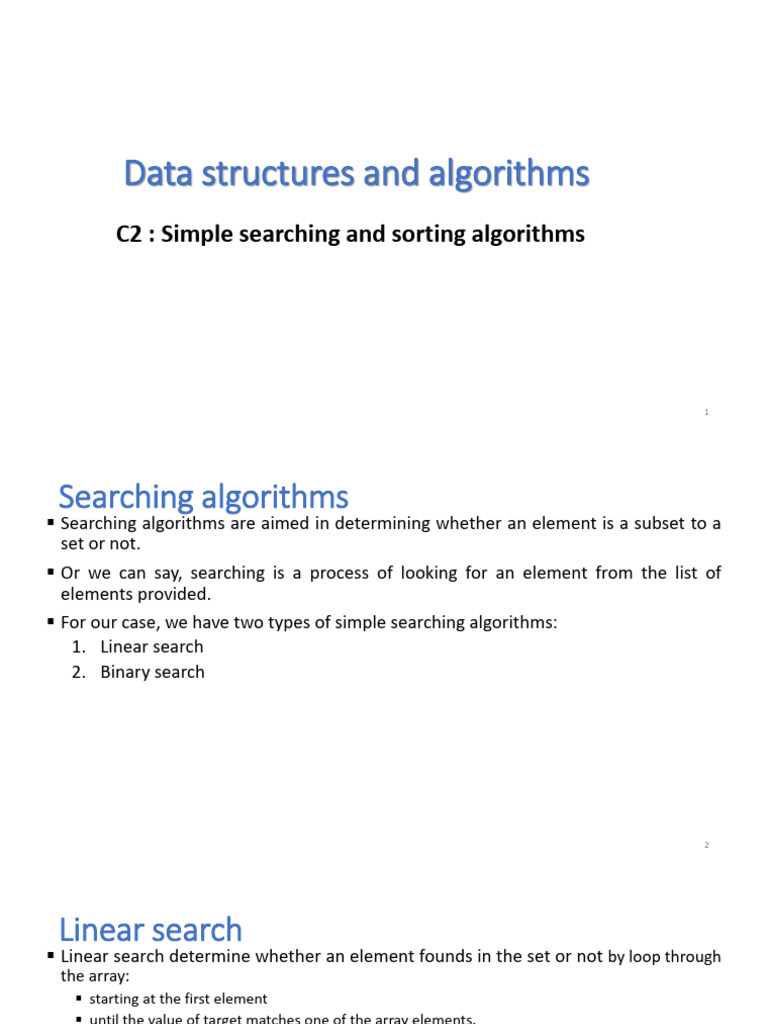 Chapter 2-Searching and Sorting Algorithms | PDF | Time Complexity | Applied Mathematics