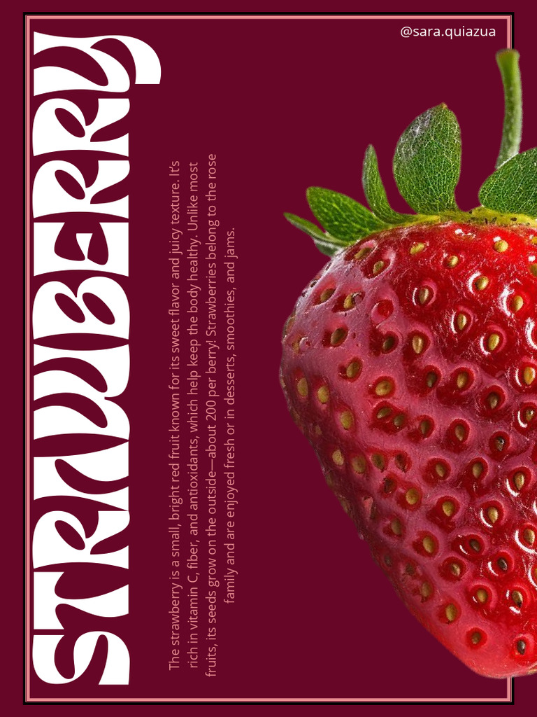 Strawberry: Nutritional Benefits and Uses | PDF