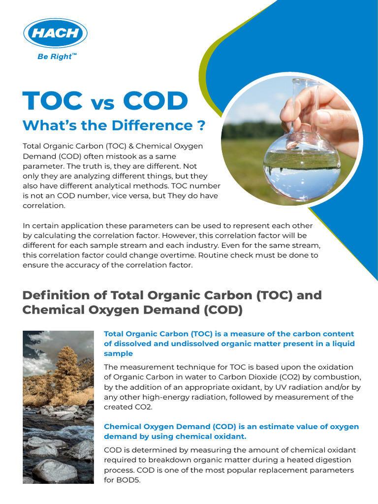 TOC Vs COD 1731913668 | PDF | Total Organic Carbon | Chemistry