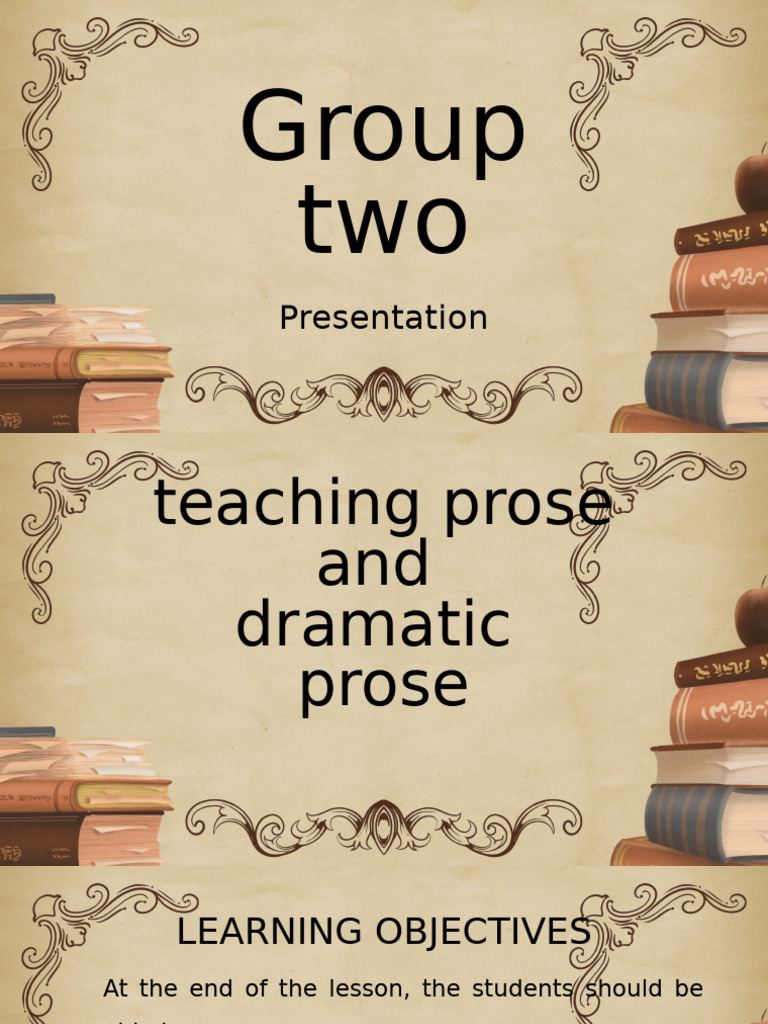 Teaching Prose and Dramatic Prose | PDF | Narrative | Lesson Plan