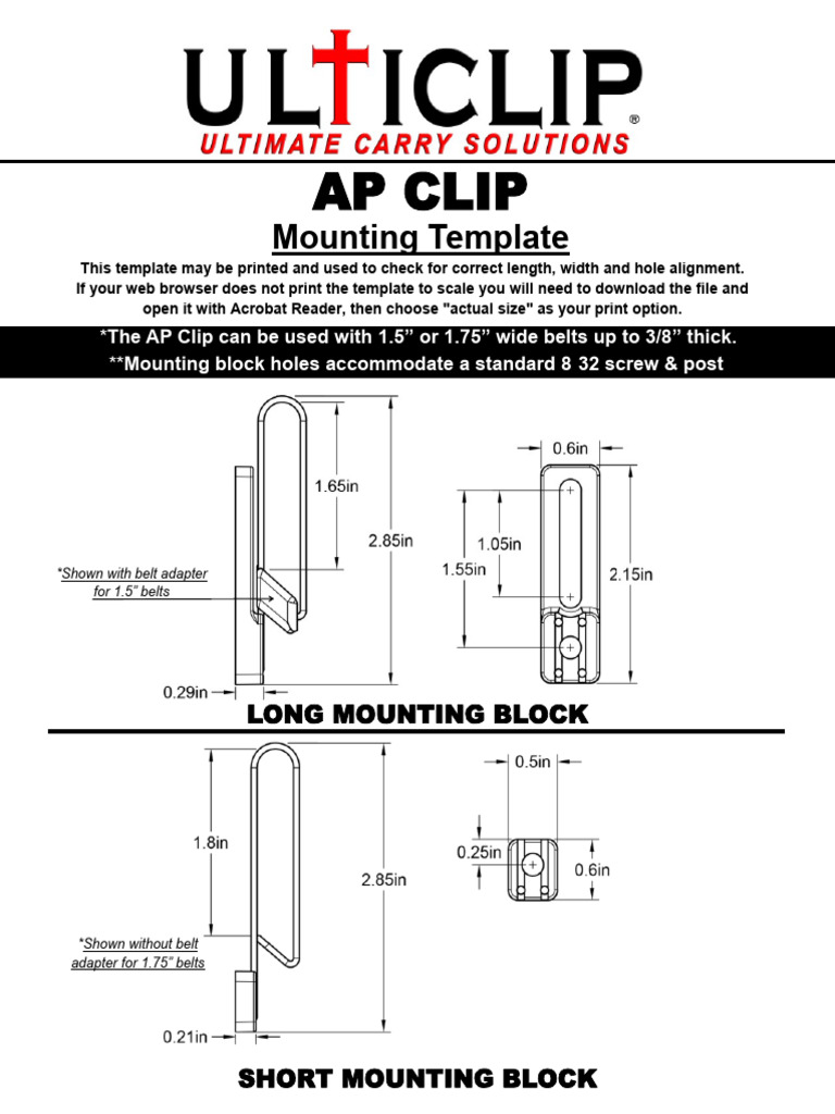 AP Clip Mounting Template Guide | PDF