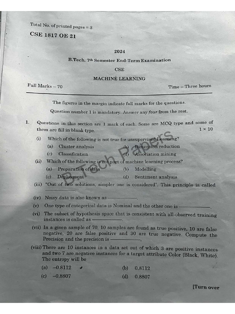 Machine Learning 2024 | PDF