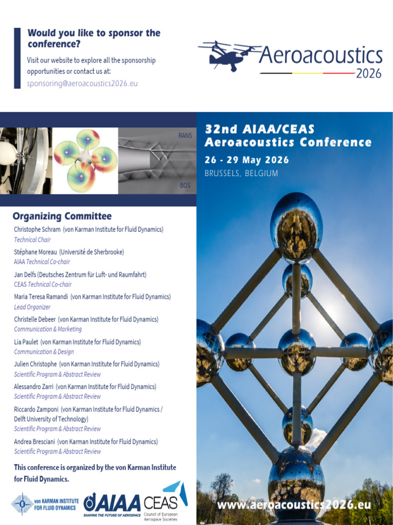 32ndAIAA CEAS Aeroacoustics Conf Leaflet | PDF | Unmanned Aerial ...